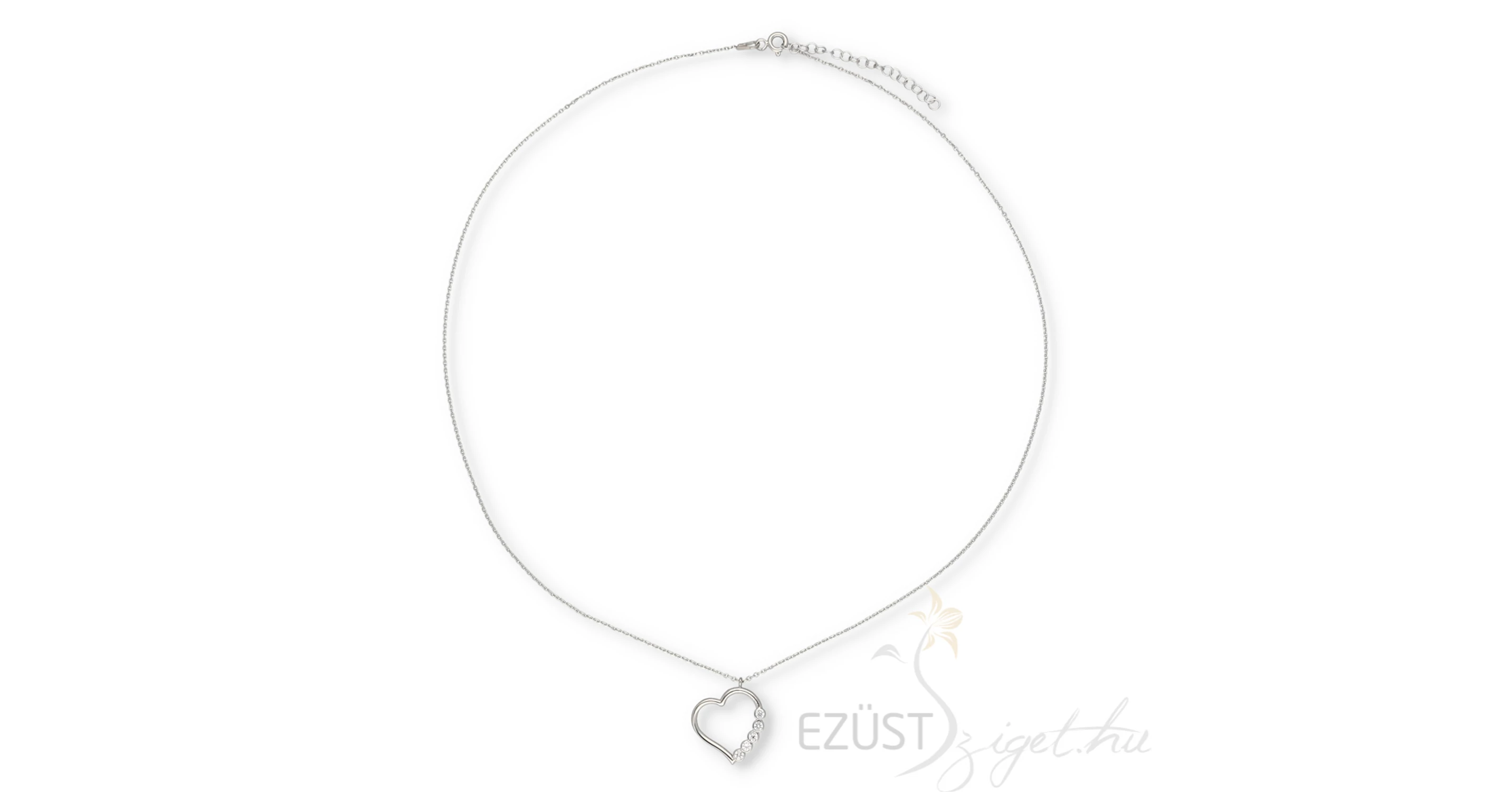 Nyaklánc Szív medállal - Nyakék - Ezüst ékszerek - Több 1000 ezüst ékszer szuper áron